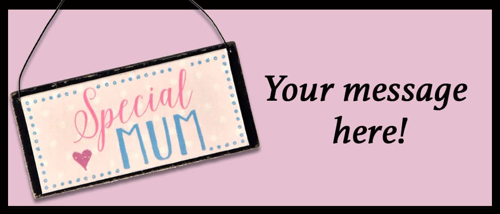 Personalised bonsai label - special mum design