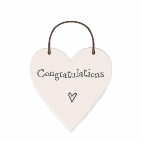 Heart shaped Congratulations Tag