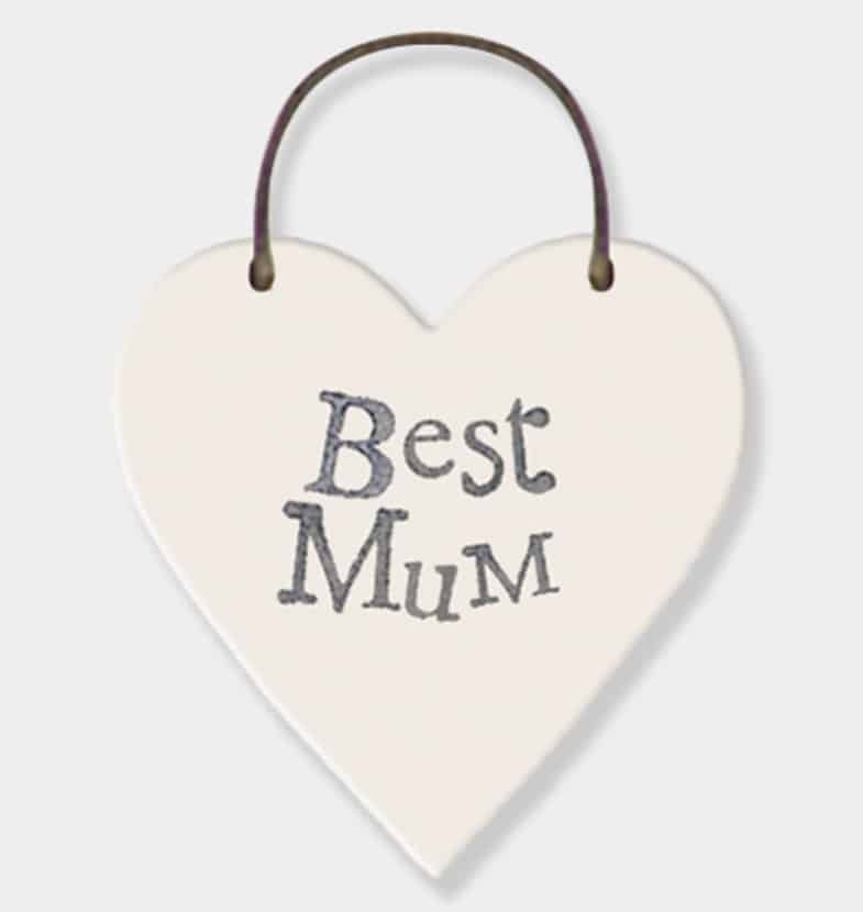 Heart shaped Best Mum Tag