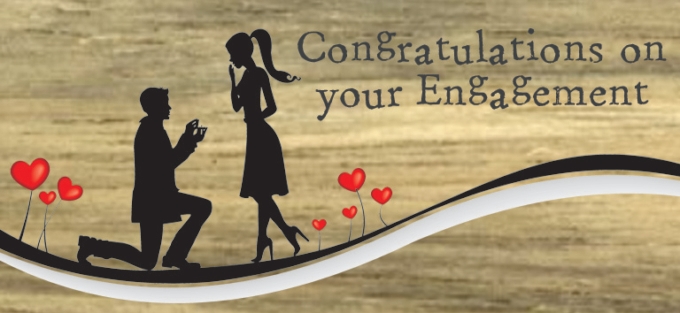 Wooden Tag - Congratulations on your Engagement